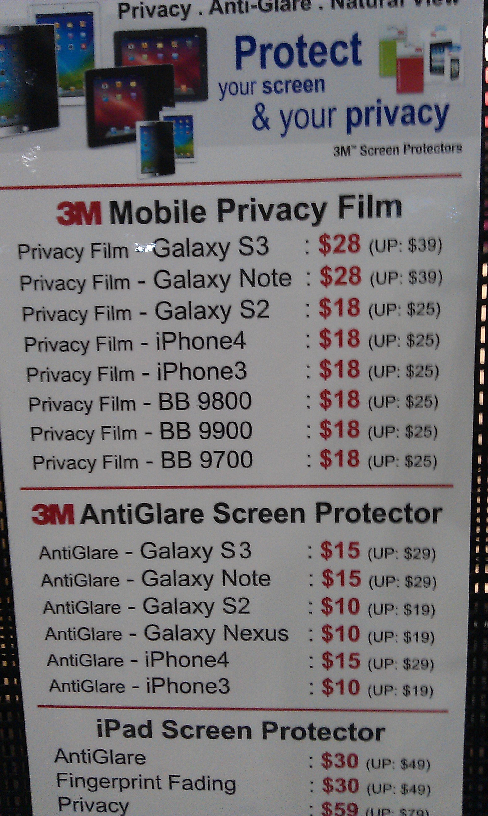 3M Screen Protectors - page 1 Brochures from Comex Singapore on Tech ...