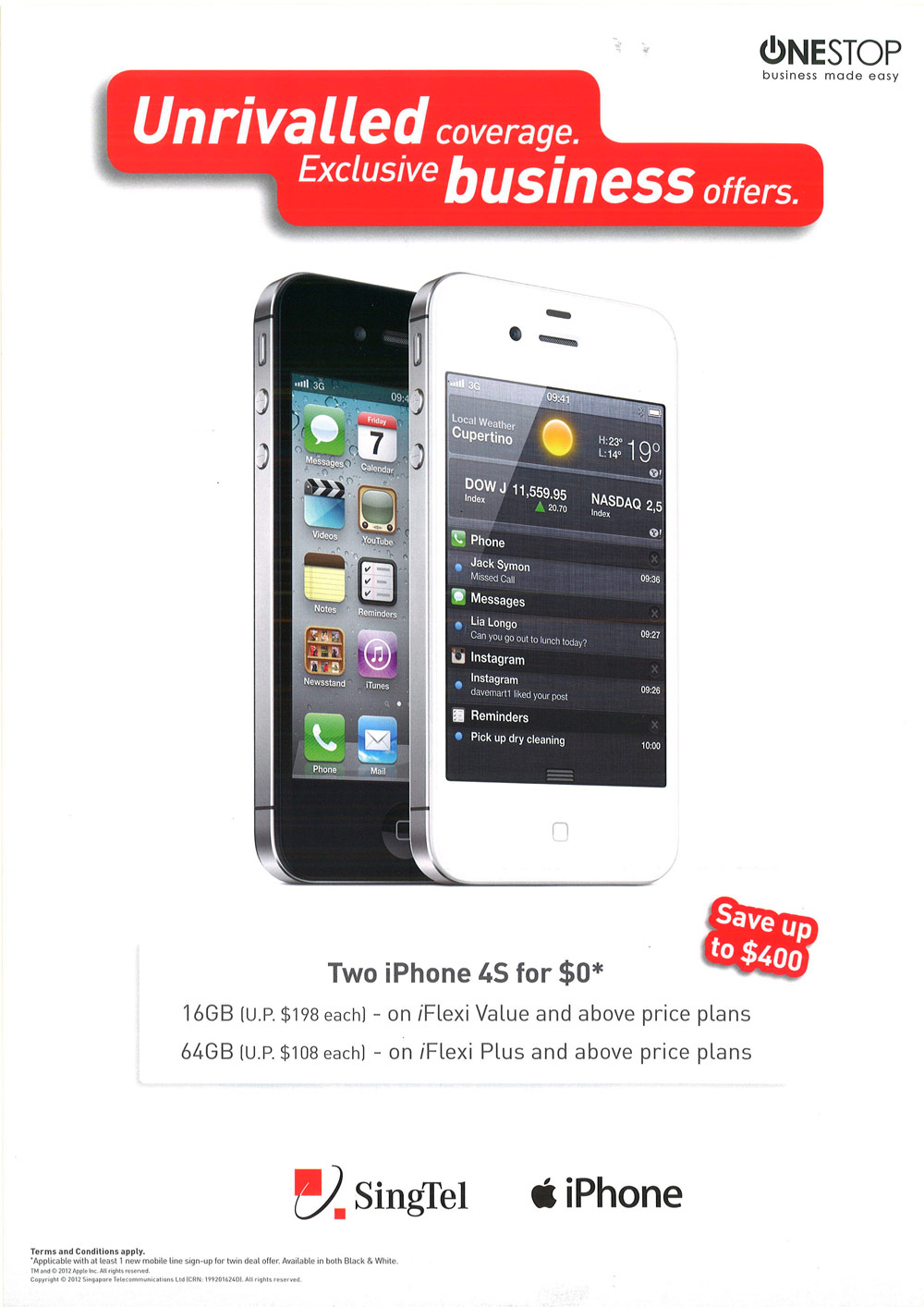SingTel iPhone 4S Promotion Brochures from PC Show 2012 Singapore on ...