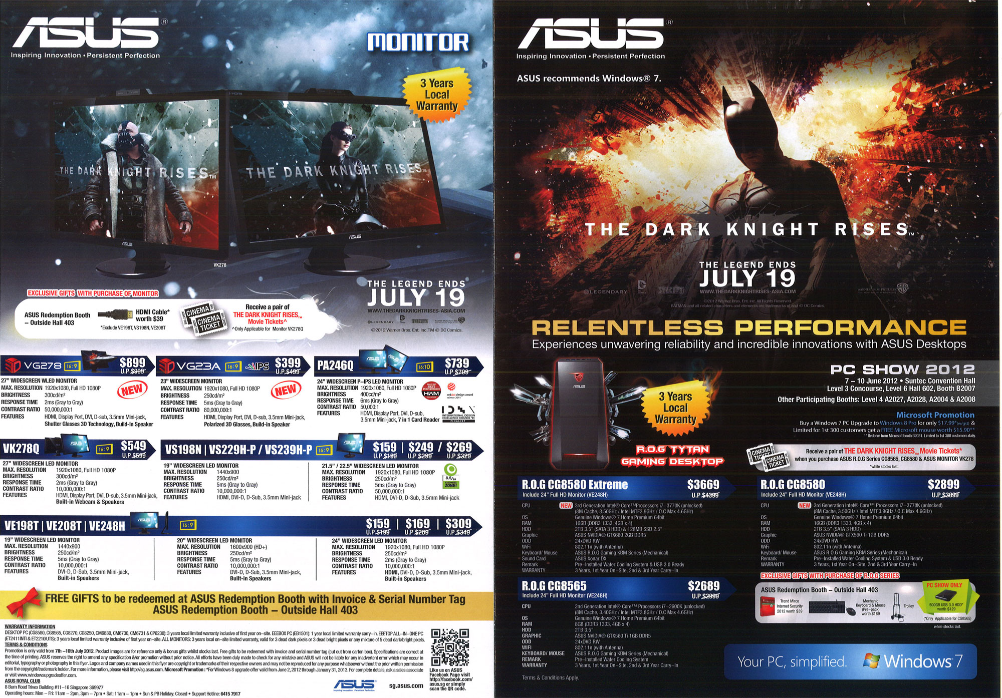 ASUS Desktops & Monitors Brochures from PC Show 2012 Singapore on Tech ...