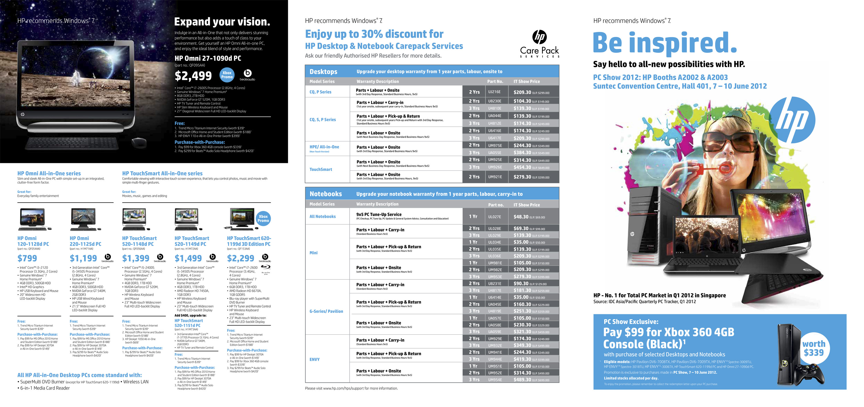 HP Desktops - Page 2 Brochures from Comex Singapore on Tech Show Portal ...