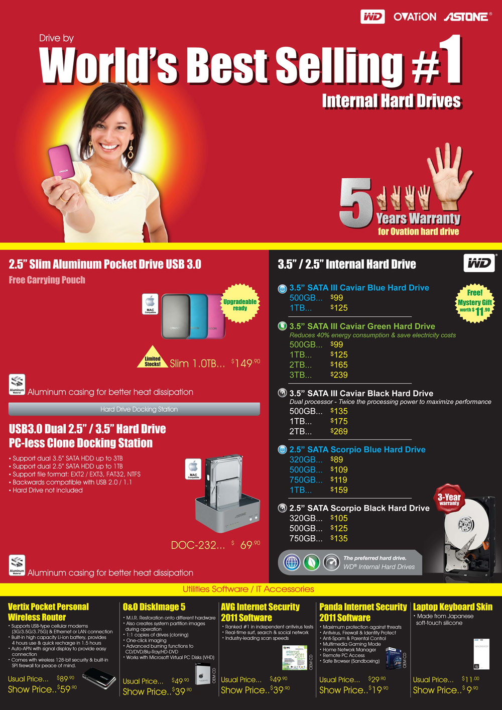 Ovation & Western Digital Storage Brochures from PC Show 2012 Singapore ...