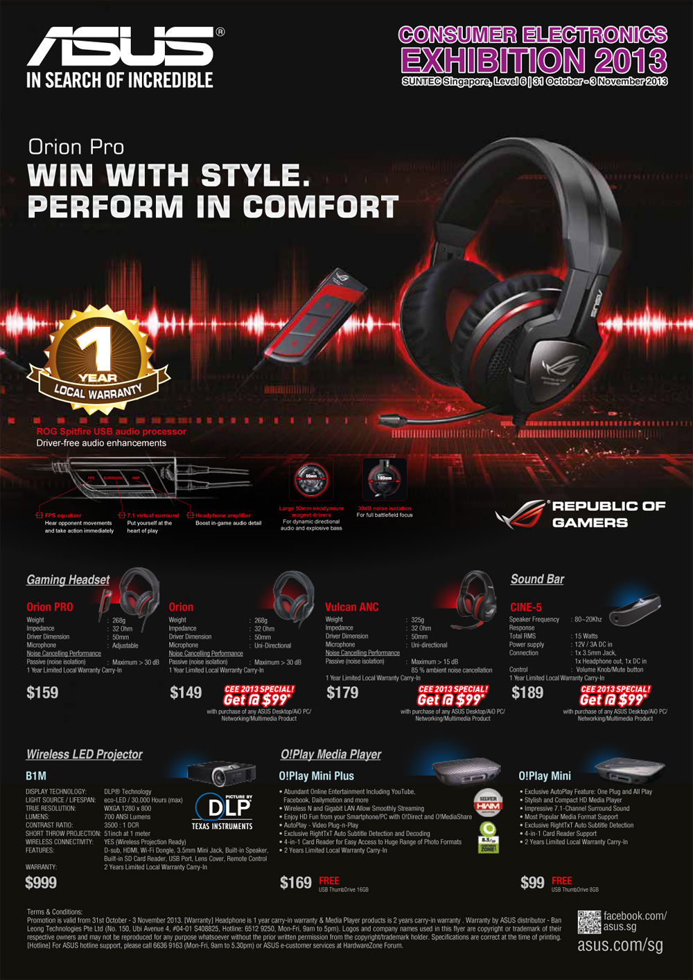 ASUS headphones Brochures from CEE Singapore on Tech Show Portal ...