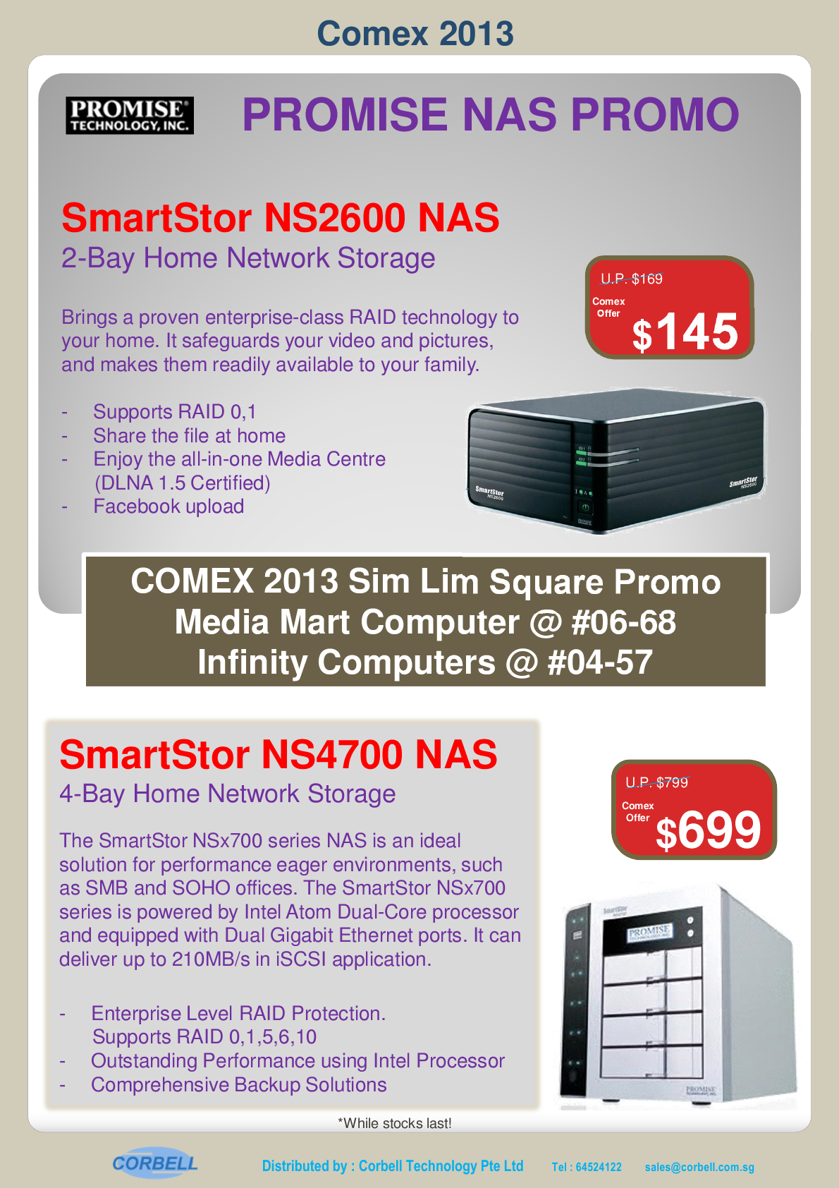 Promise NAS Brochures from Comex Singapore on Tech Show Portal ...