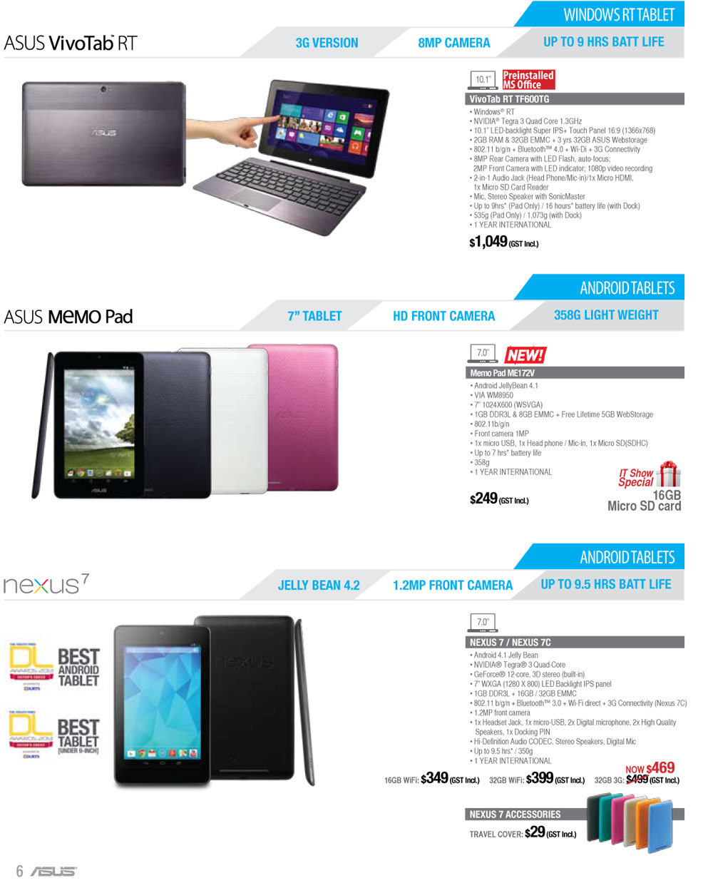 ASUS tablets - page 2 Brochures from IT Show 2013 Singapore on Tech ...