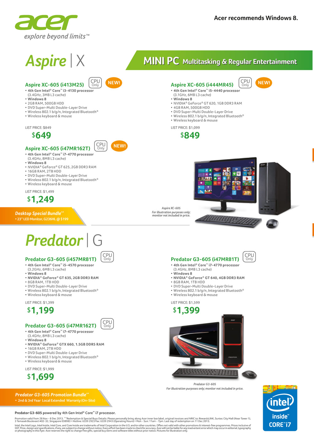 Acer desktop PCs Brochures from Sitex 2013 Singapore on Tech Show ...