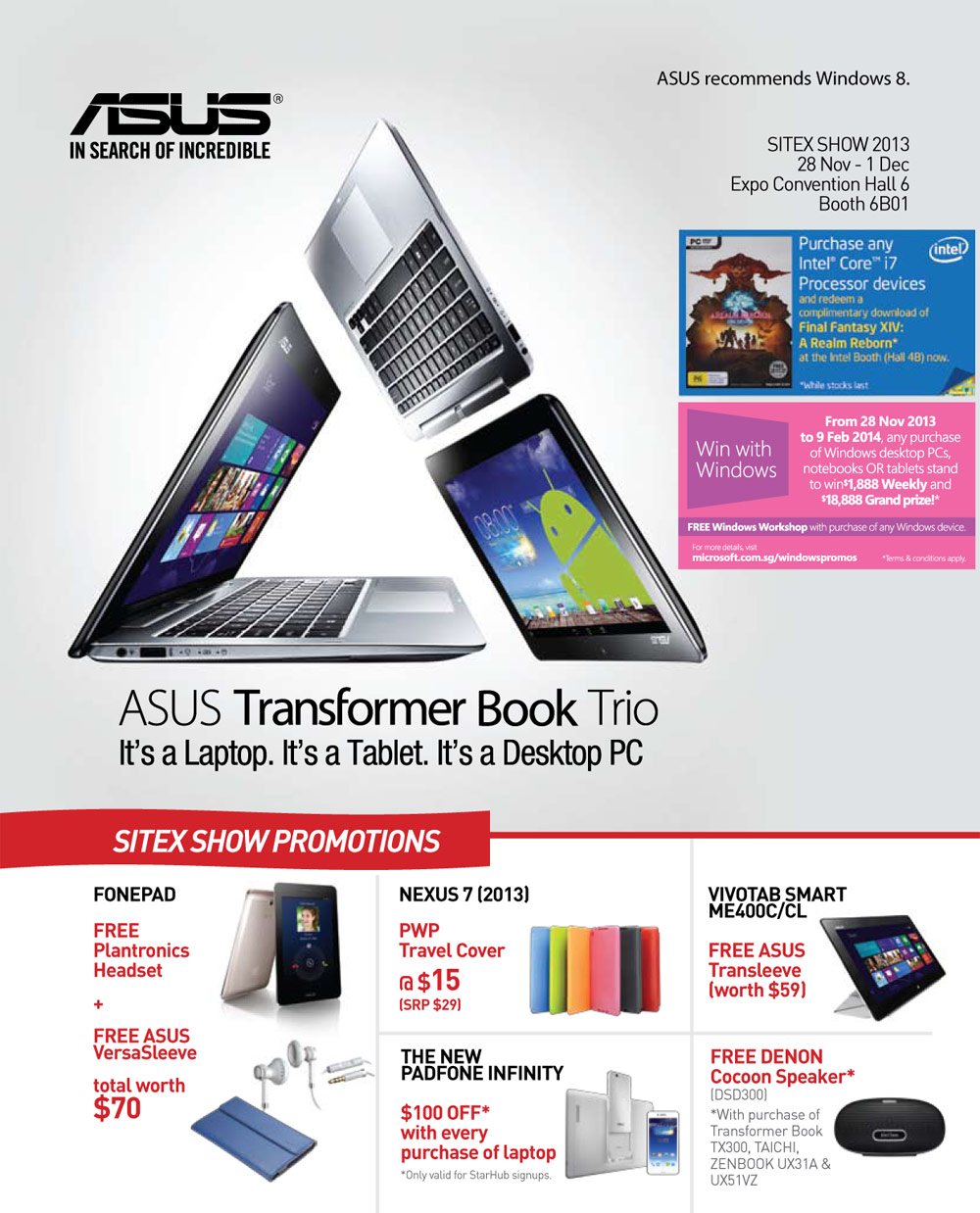 ASUS Notebooks - page 1 Brochures from Sitex 2013 Singapore on Tech ...
