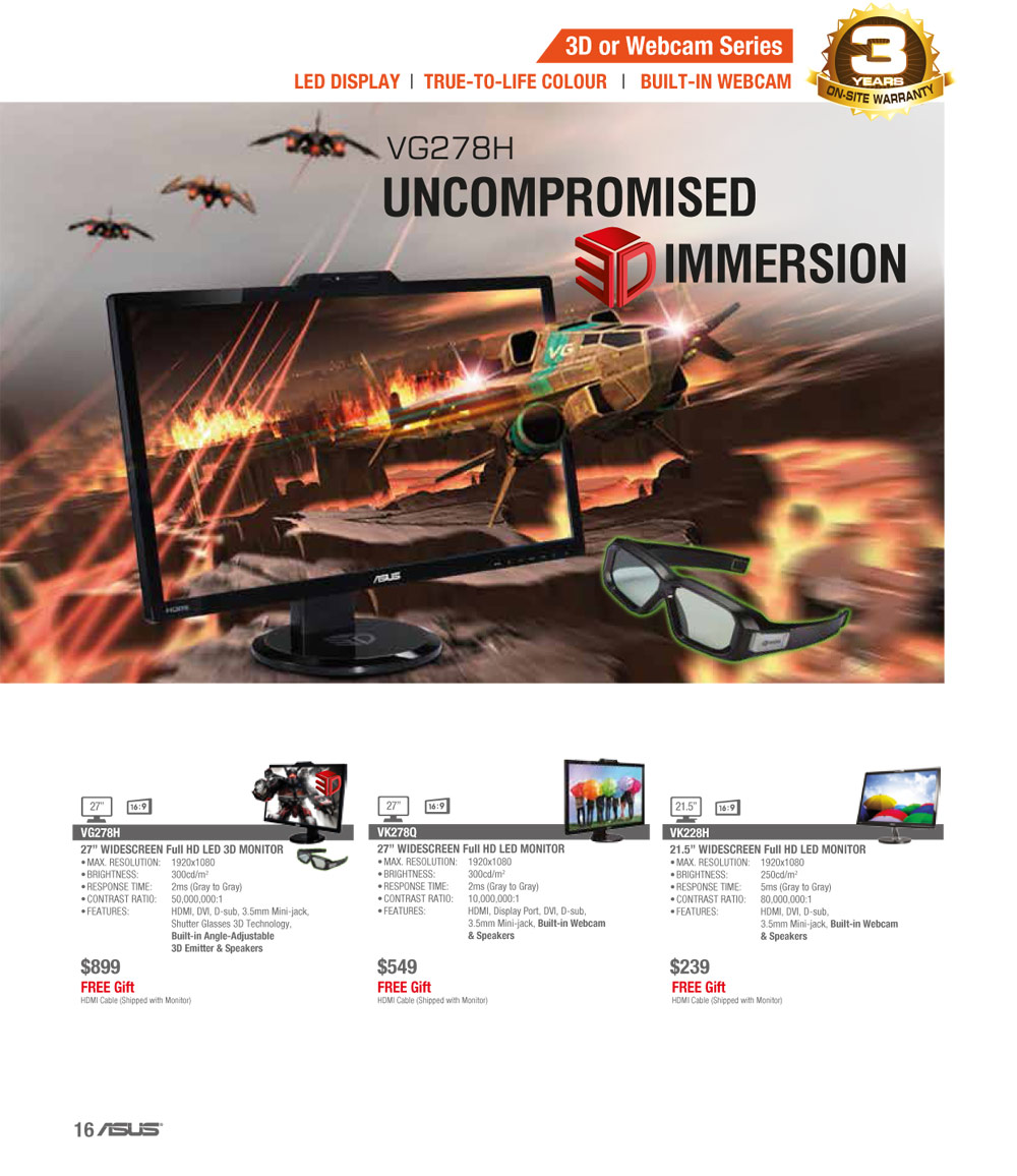 ASUS Monitors - page 3 Brochures from Sitex 2013 Singapore on Tech Show ...