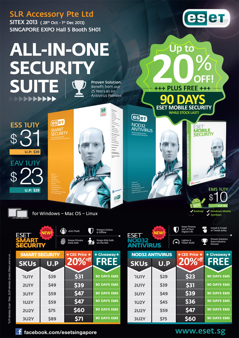 ESET Internet/Mobile Security Brochures from Sitex 2013 Singapore on ...