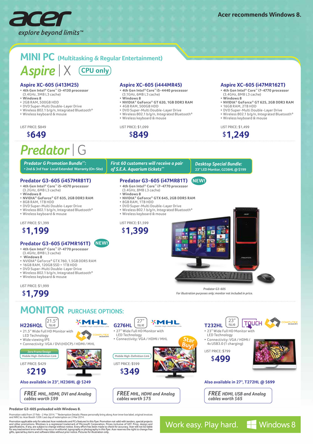 Acer desktops and monitors Brochures from IT Show 2014 Singapore on ...