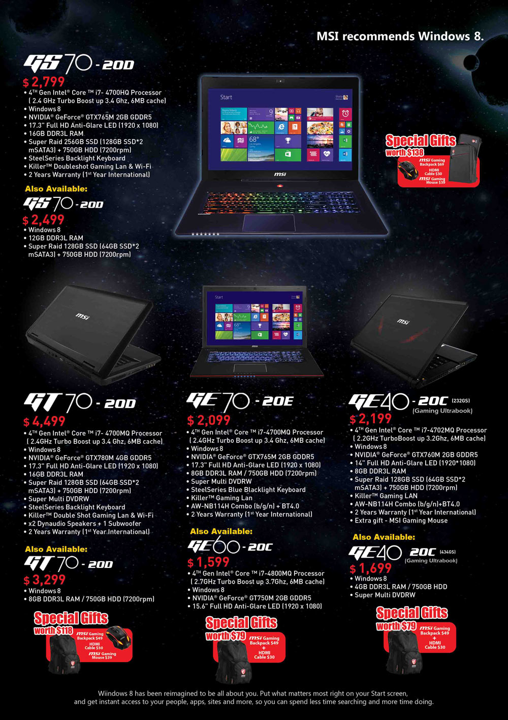 MSI notebooks - page 2 Brochures from IT Show 2014 Singapore on Tech ...