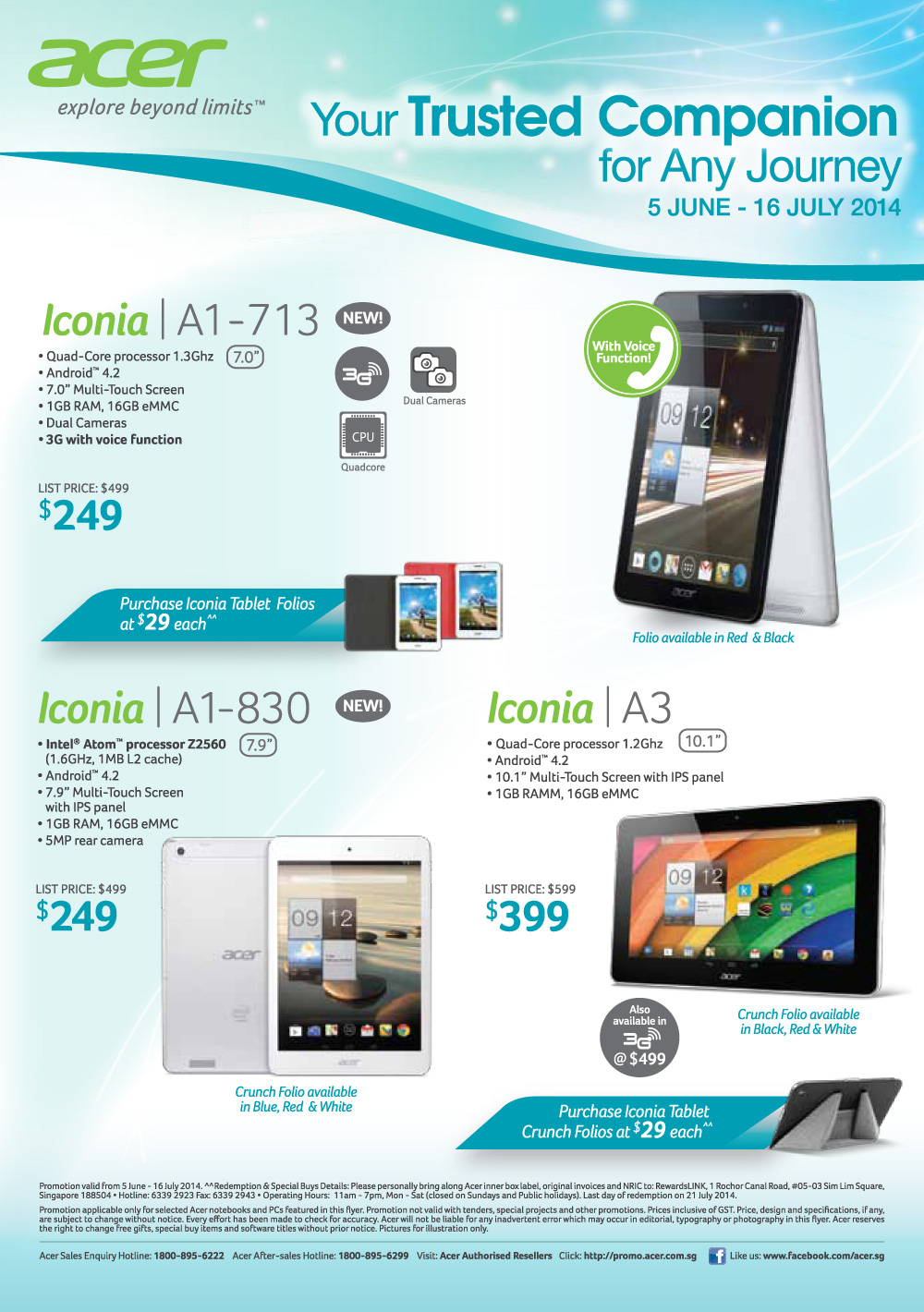 Acer Tablets Brochures from PC Show 2014 Singapore on Tech Show Portal ...