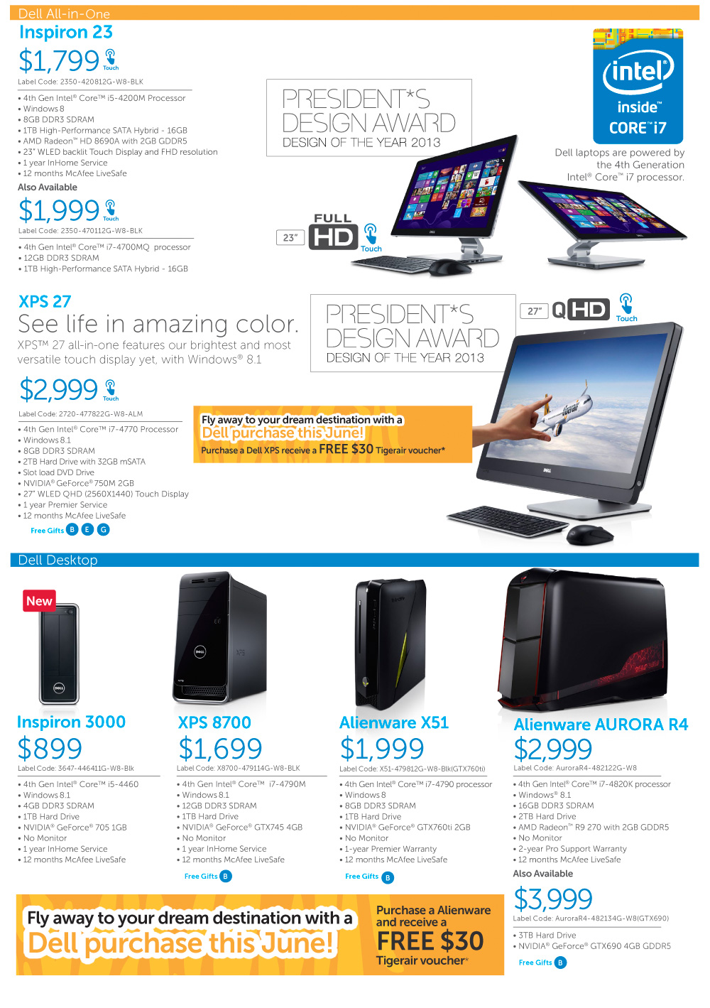 Dell AIO & Desktop PCs Brochures from PC Show 2014 Singapore on Tech ...