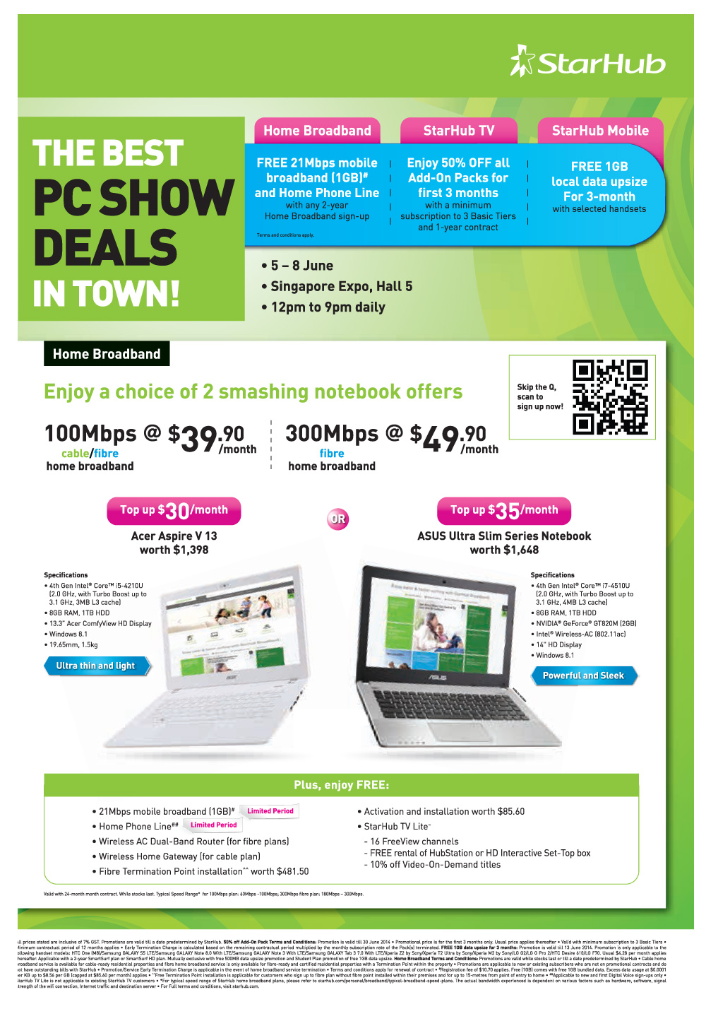 StarHub Home Broadband - Page 1 Brochures from PC Show 2014 Singapore ...