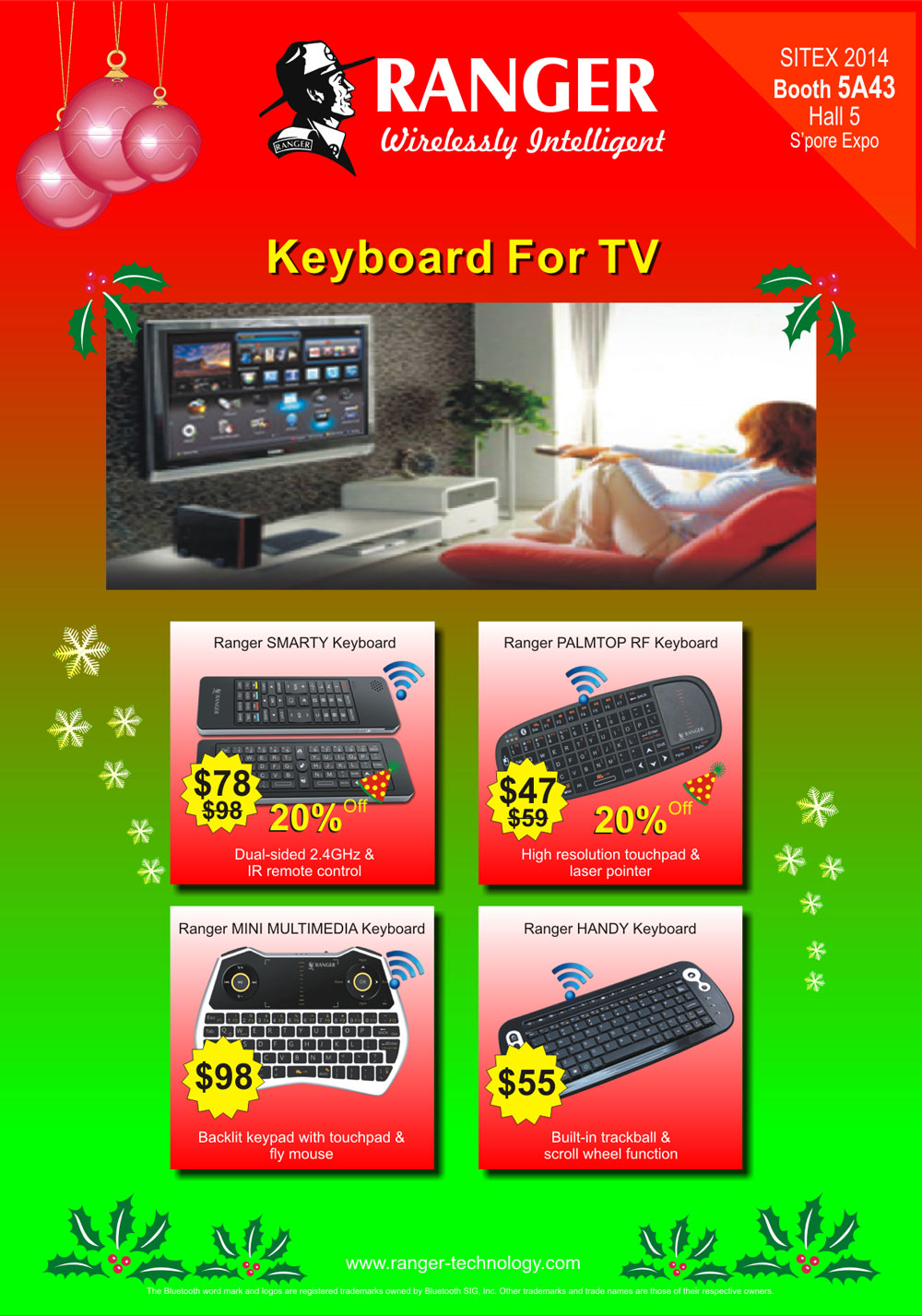 Ranger Wireless Keyboards Brochures from SITEX 2014 Singapore on Tech ...