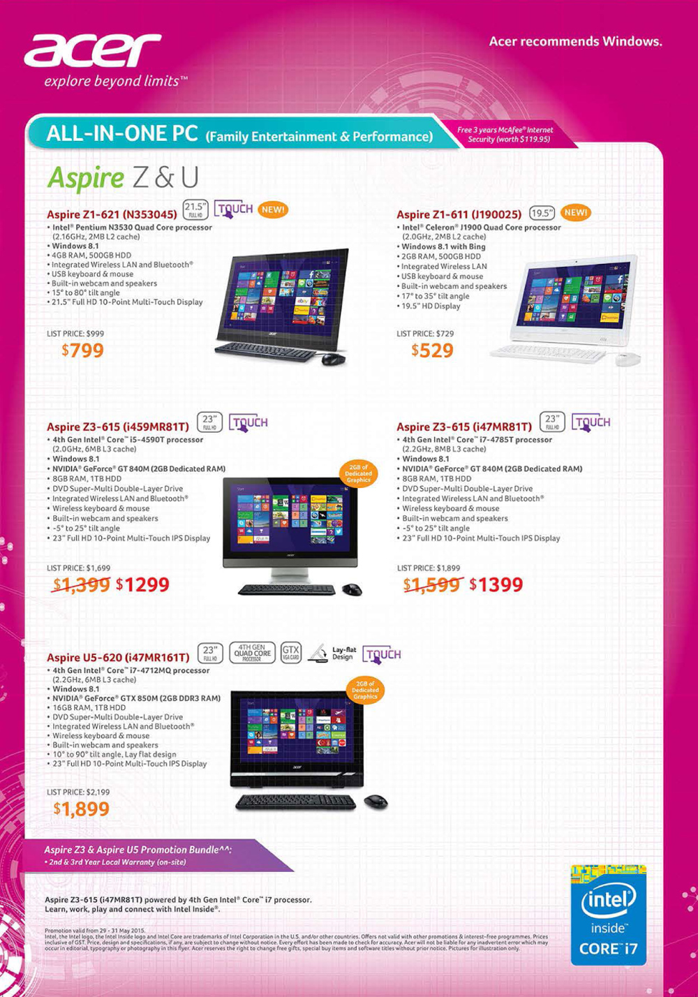 Acer AIO PCs Brochures from CEE 2015 Singapore on Tech Show Portal ...