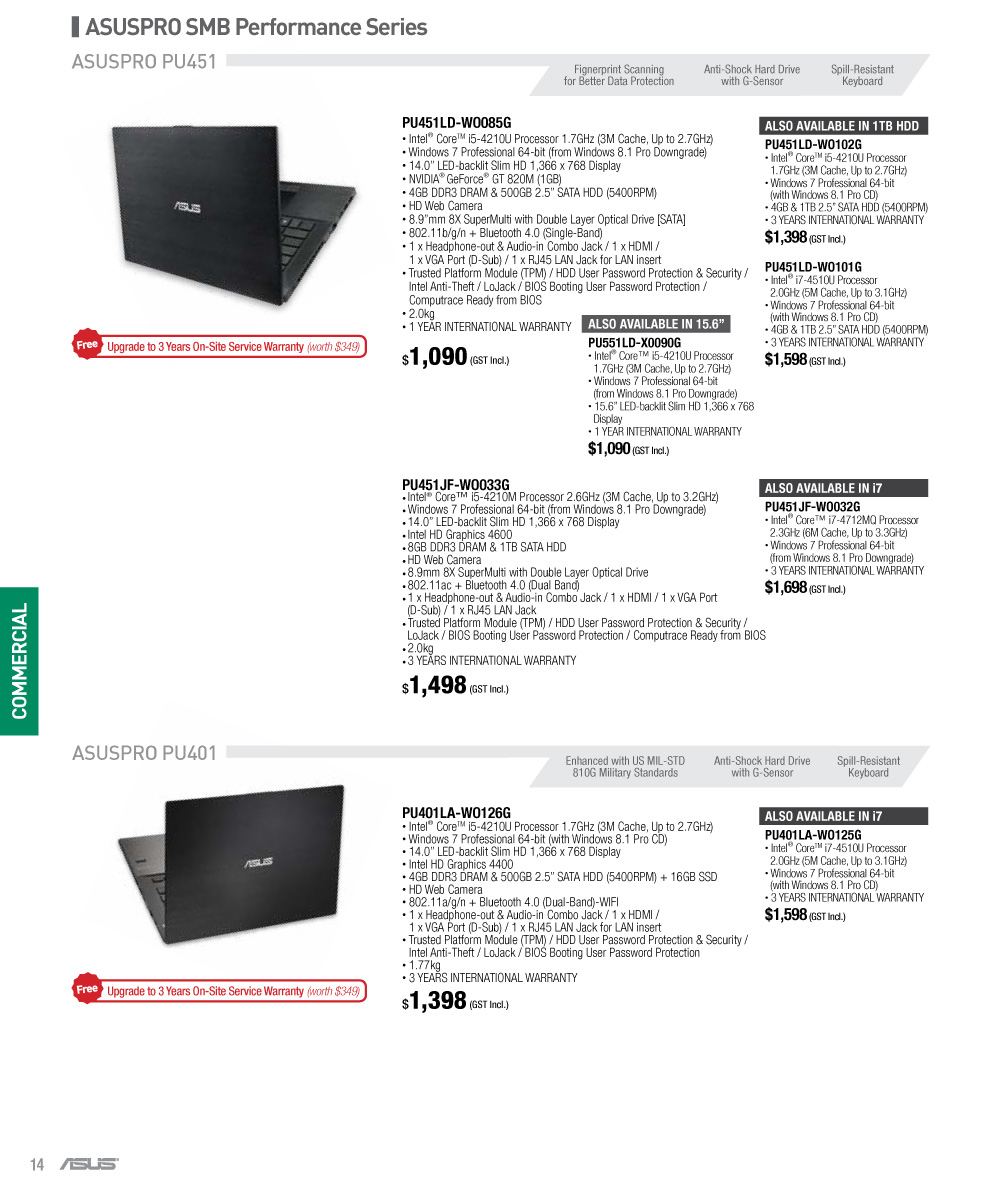 ASUSPRO SMB Performance Series Brochures from CEE 2015 Singapore on ...