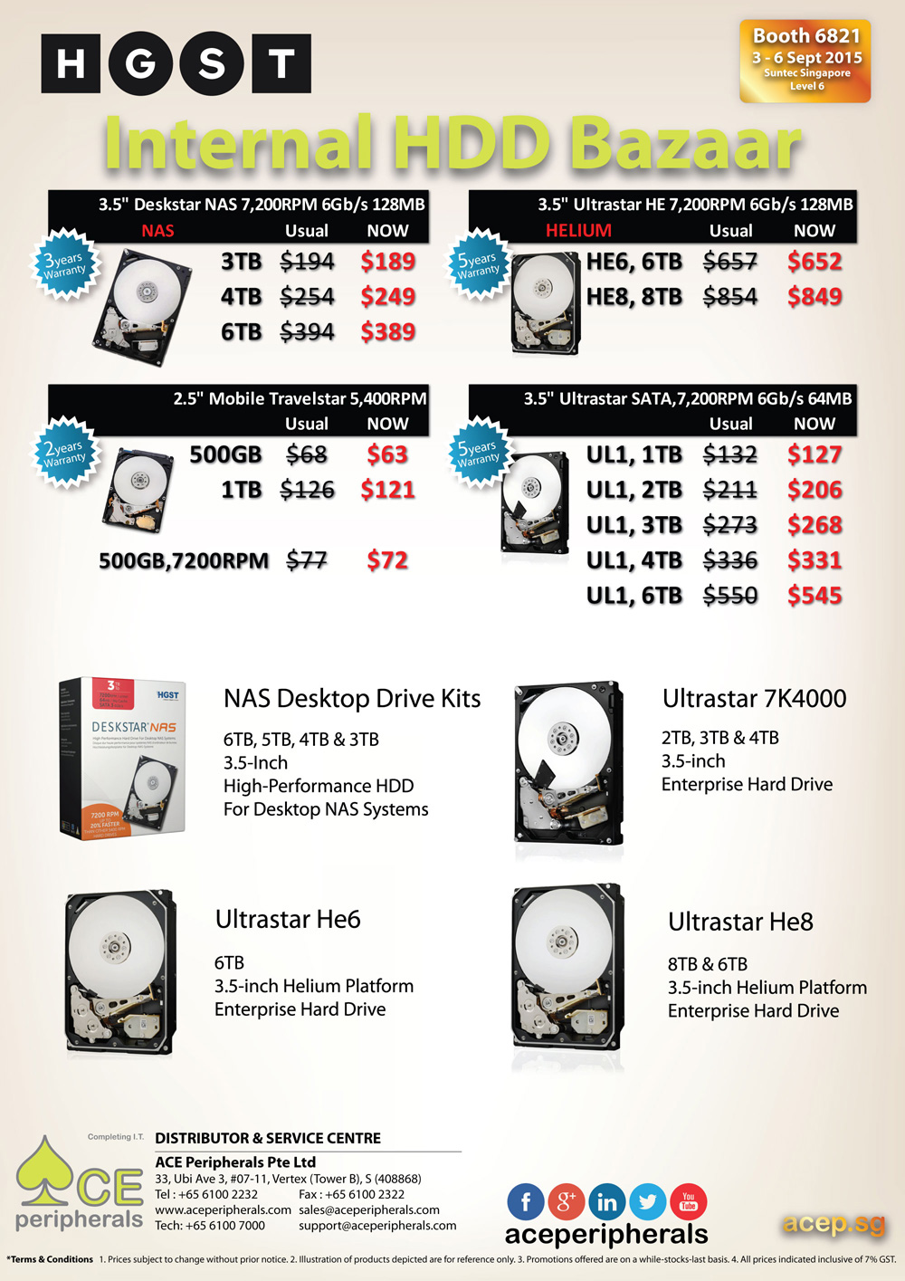 HGST internal HDD Brochures from COMEX 2015 Singapore on Tech Show ...