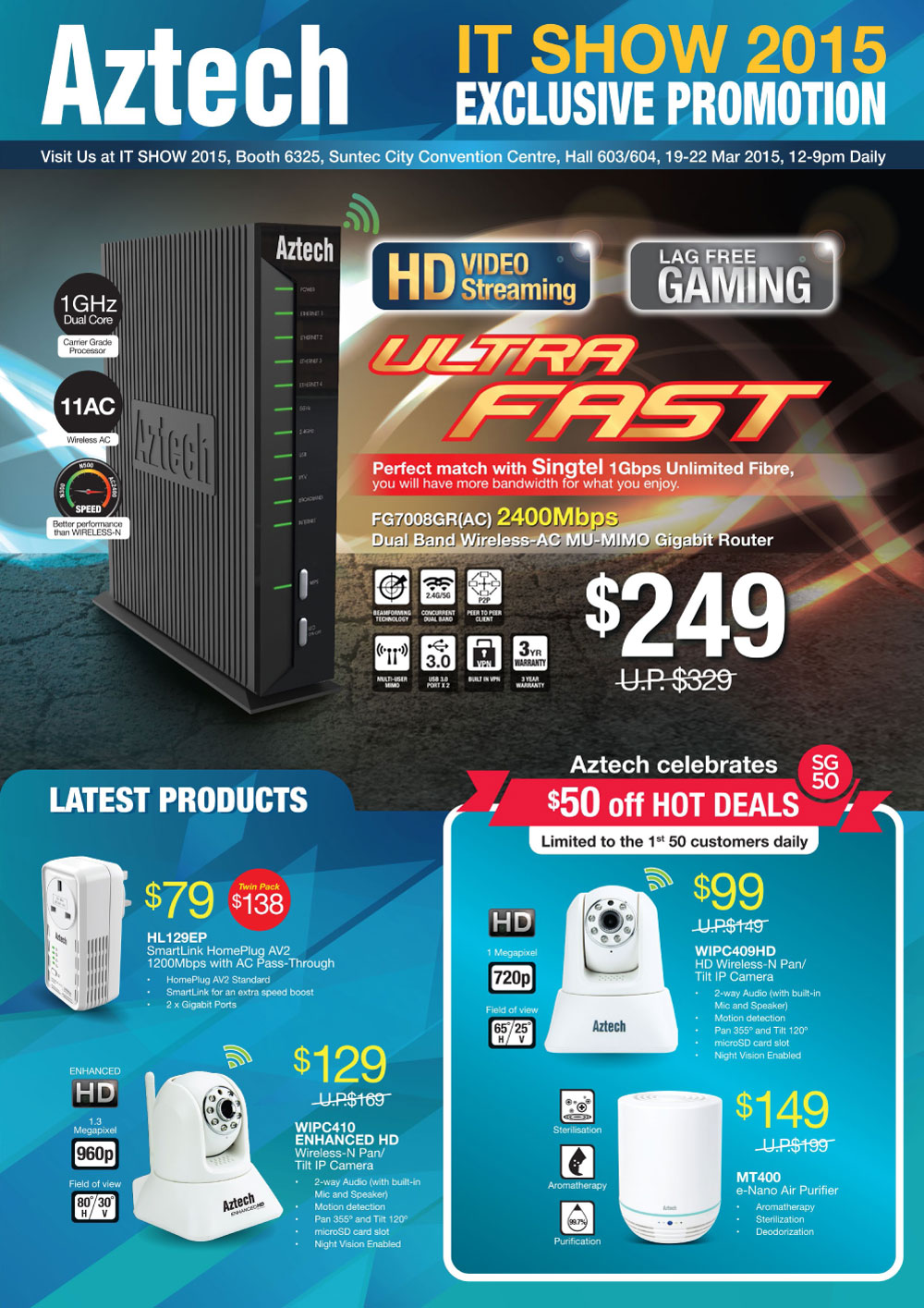 Aztech Networking - Page 1 Brochures from IT SHOW 2015 Singapore on ...