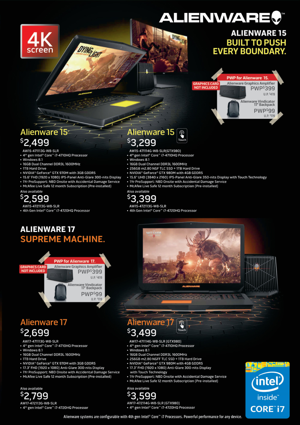 Alienware 15 & 17 Brochures from PC Show 2015 Singapore on Tech Show ...