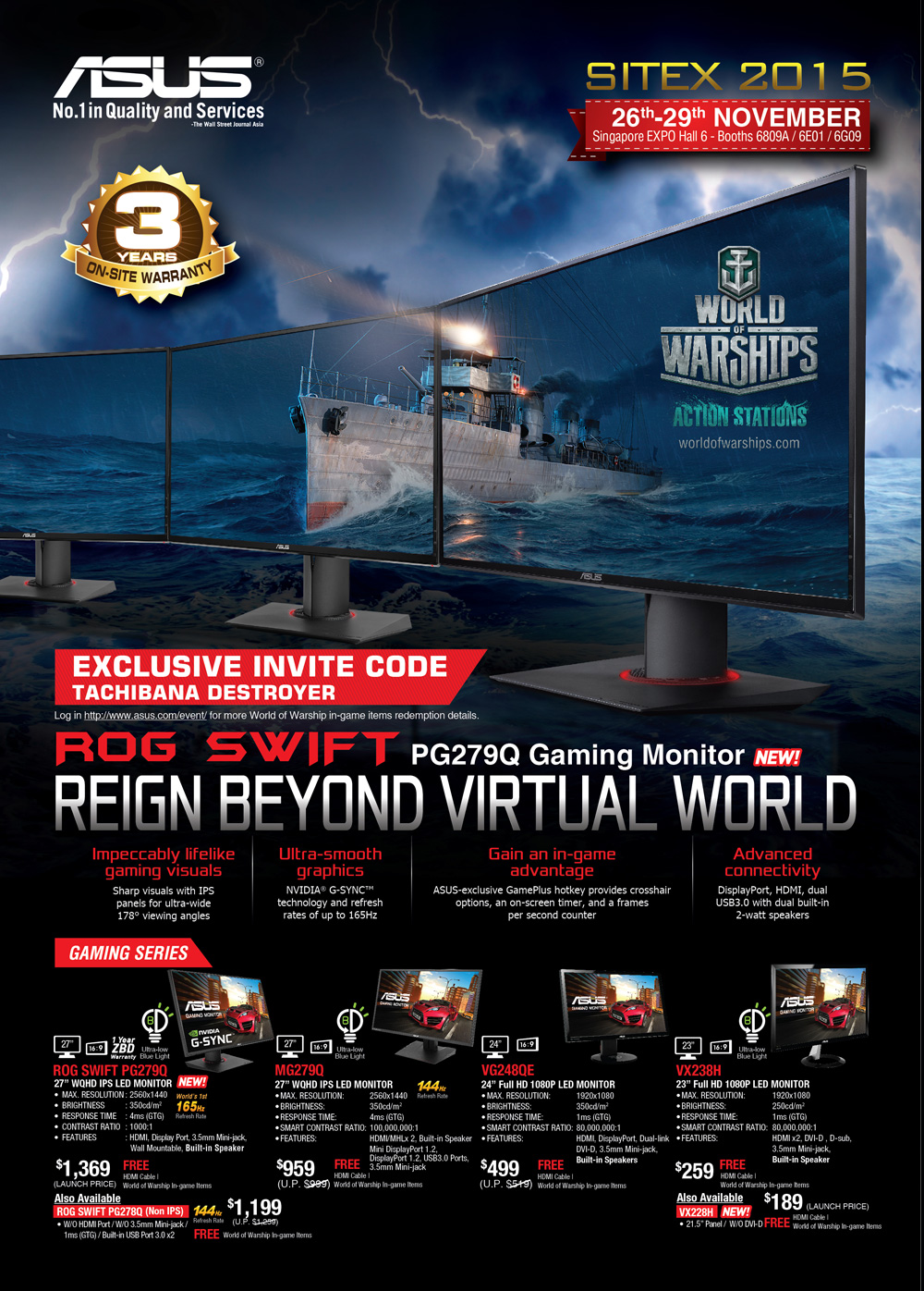 ASUS Monitors - Pg 1 Brochures from SITEX 2015 Singapore on Tech Show ...