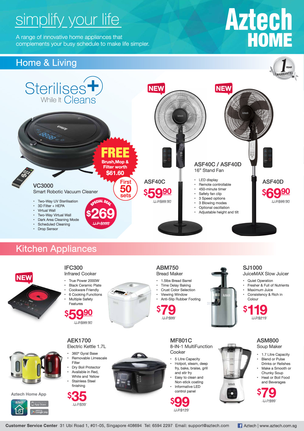 Aztech Home Appliances Brochures from SITEX 2015 Singapore on Tech Show ...