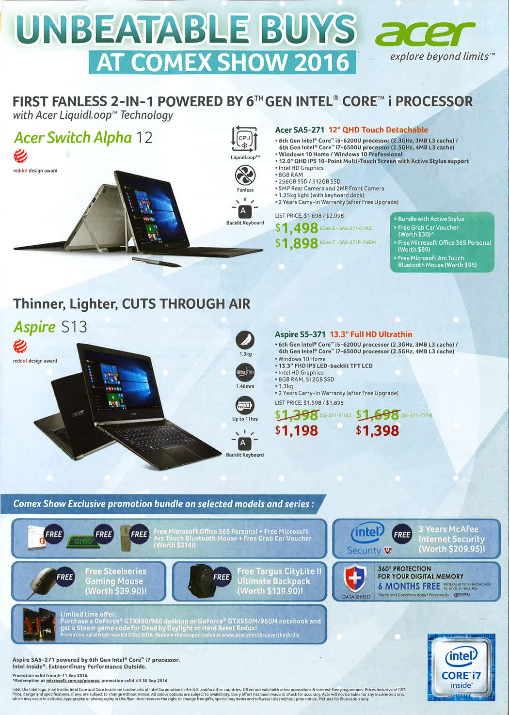 Acer - page 1 Brochures from COMEX 2016 Singapore on Tech Show Portal ...