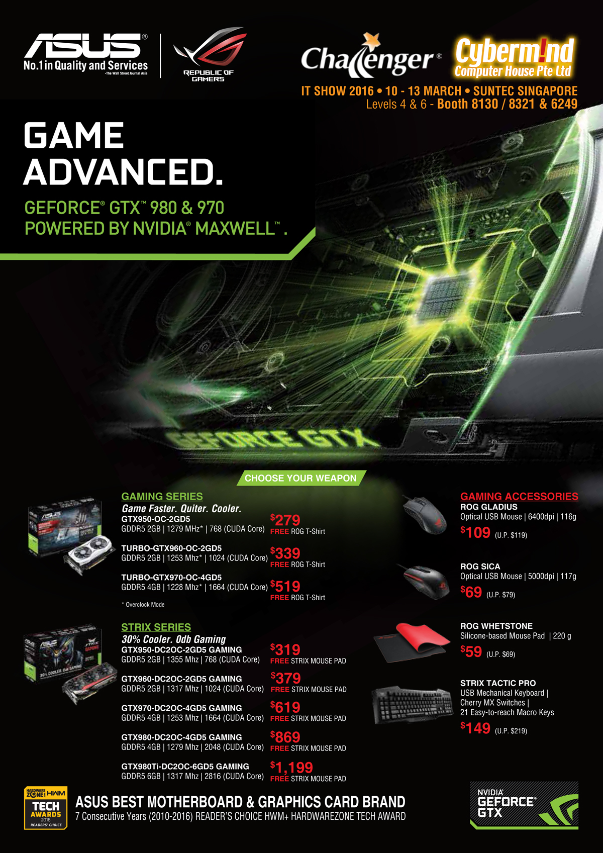 ASUS Graphics Card - Pg 1 Brochures from IT Show 2016 Singapore on Tech ...