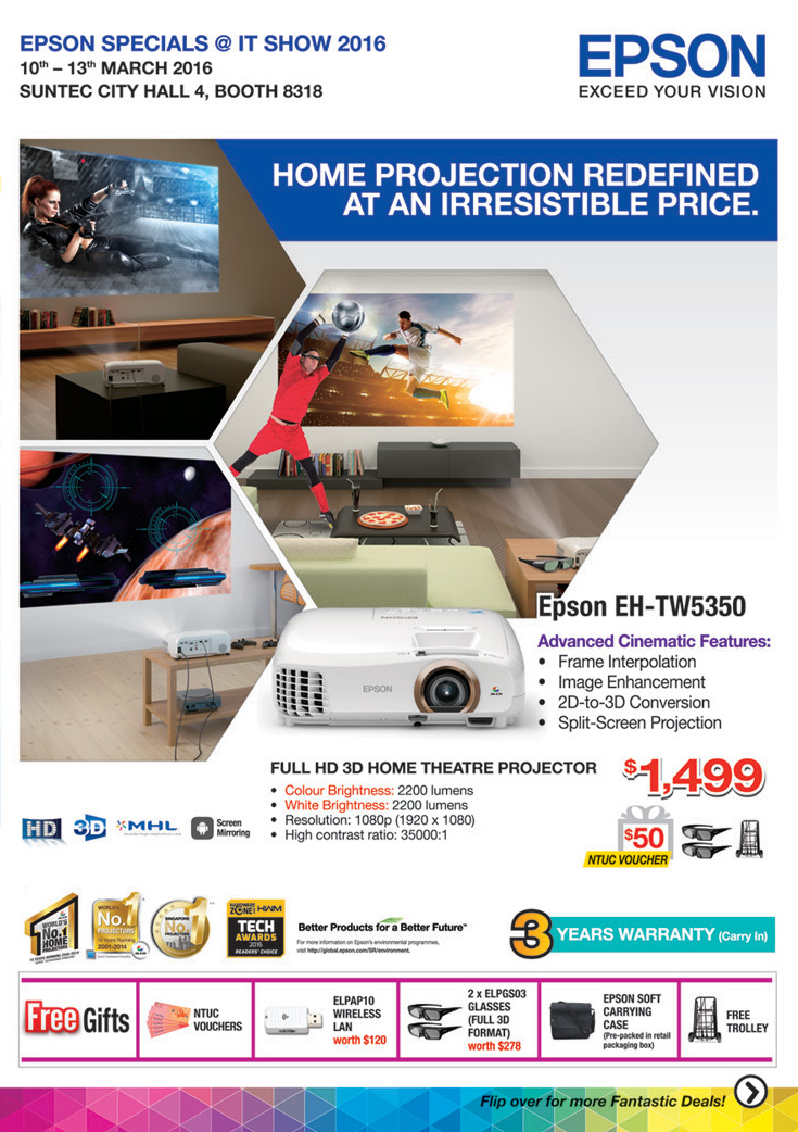 Epson Projectors - Pg 1 Brochures from IT Show 2016 Singapore on Tech ...