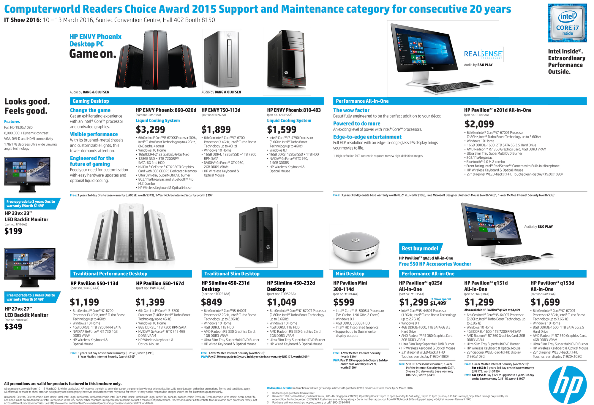 HP Desktops Brochures from IT Show 2016 Singapore on Tech Show Portal ...