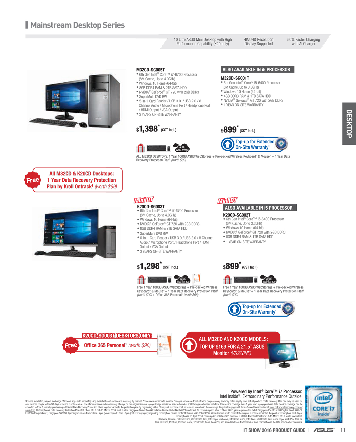 ASUS Desktops - page 2 Brochures from IT Show 2016 Singapore on Tech ...