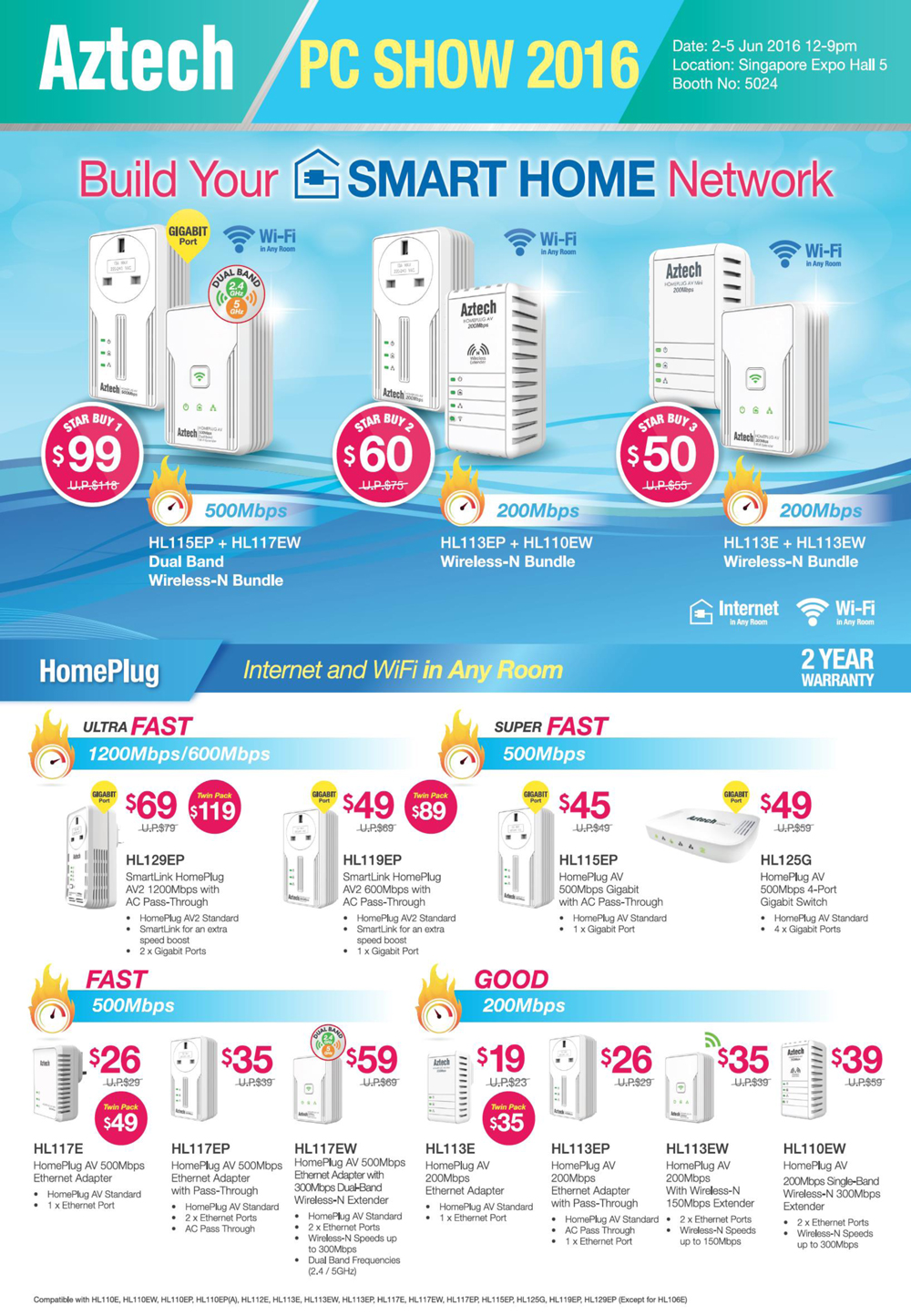 Aztech - Pg 1 Brochures from PC Show 2016 Singapore on Tech Show Portal ...