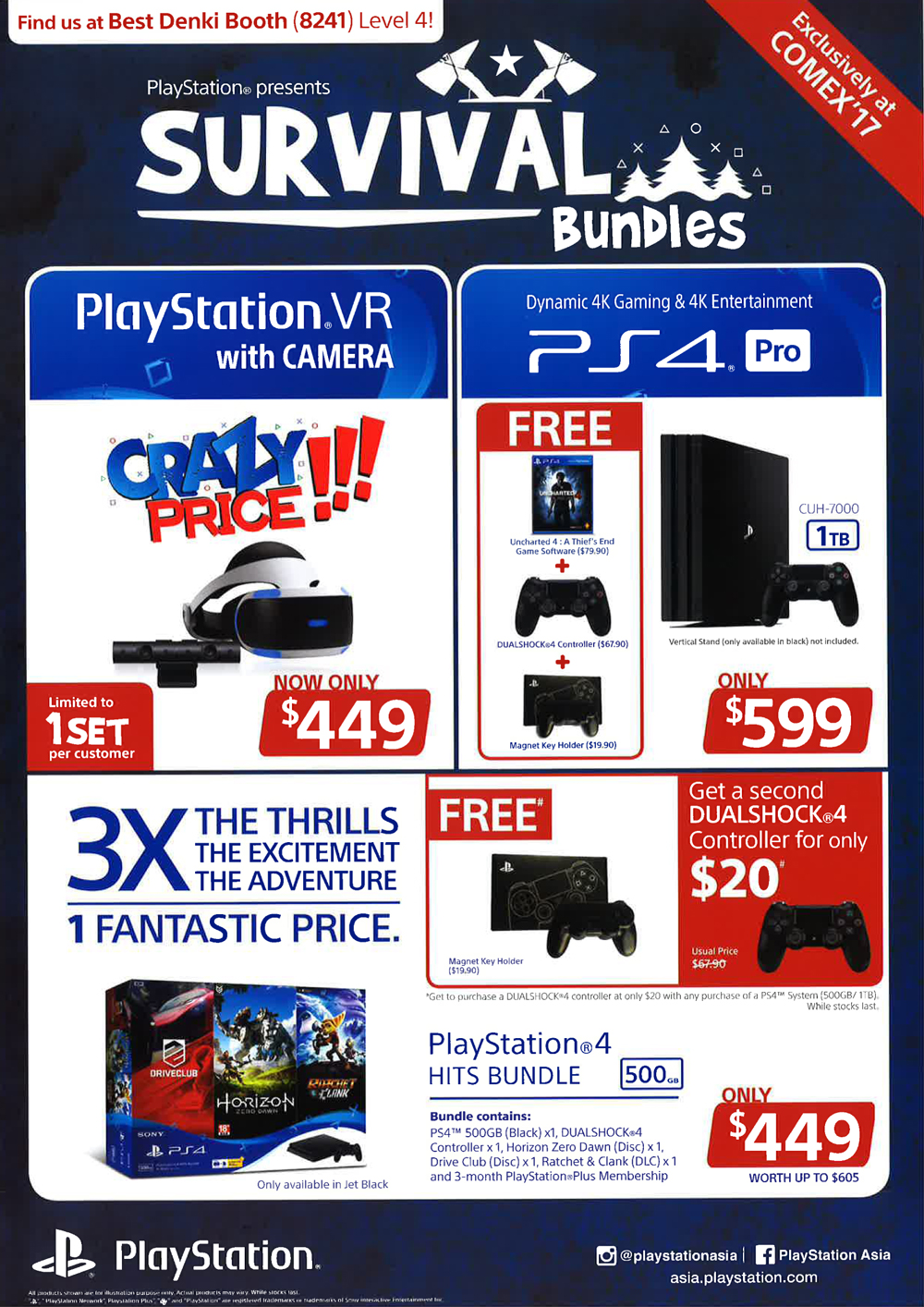 Sony PlayStation bundle promos Brochures from COMEX SHOW 2017 Singapore ...