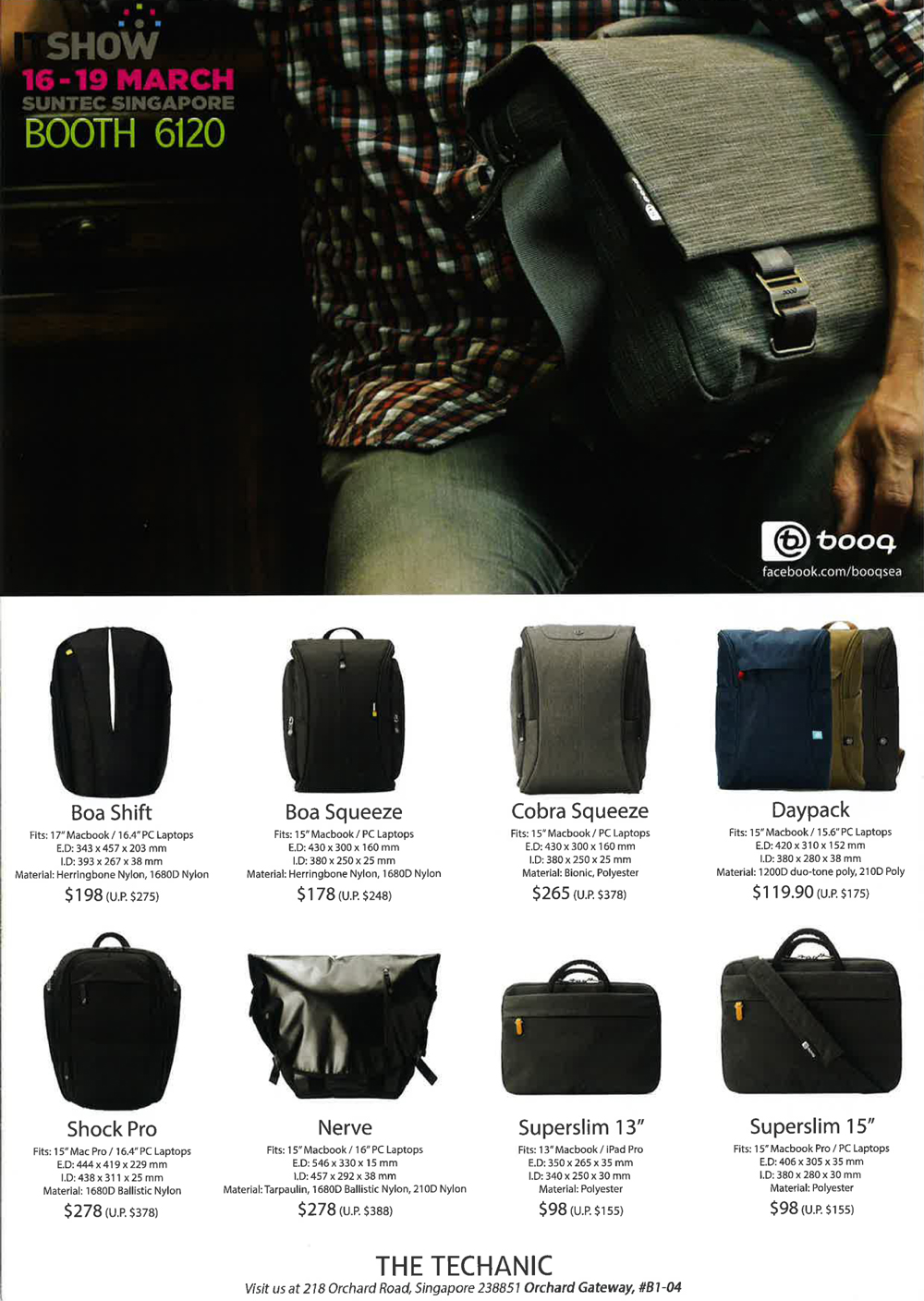 Booq backpacks/bags - pg 1 Brochures from IT Show 2017 Singapore on ...