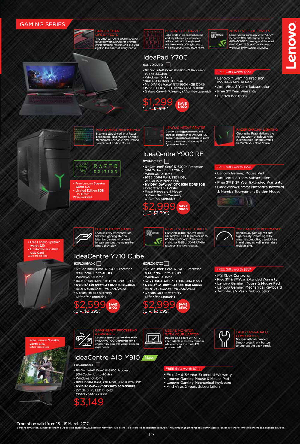 Lenovo Gaming - Pg 1 Brochures from IT Show 2017 Singapore on Tech Show ...