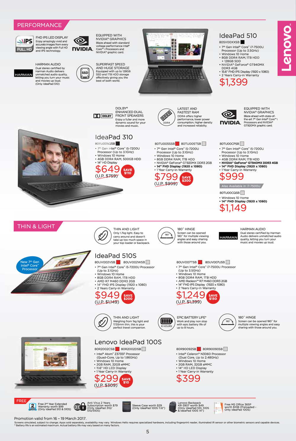 Lenovo Ideapad - Pg 2 Brochures from IT Show 2017 Singapore on Tech ...