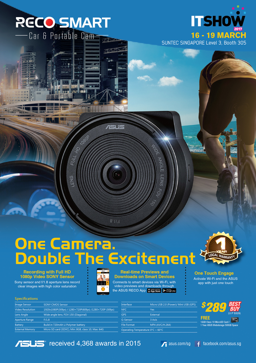 ASUS Reco Car Cam - Pg 1 Brochures from IT Show 2017 Singapore on Tech ...