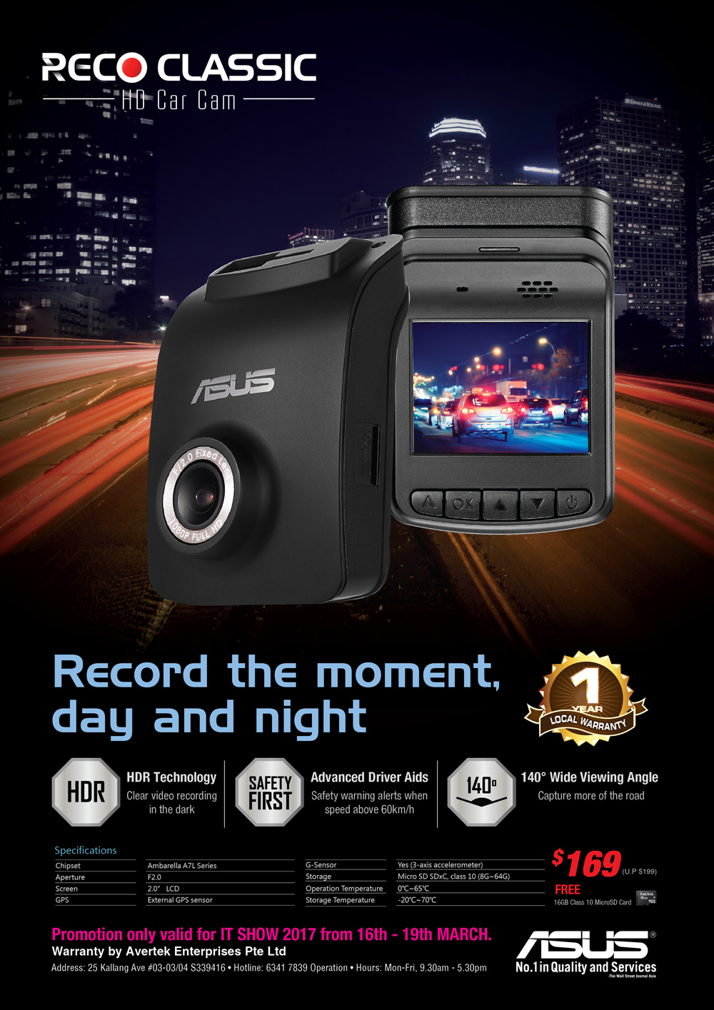 ASUS Reco Car Cam - Pg 2 Brochures from IT Show 2017 Singapore on Tech ...