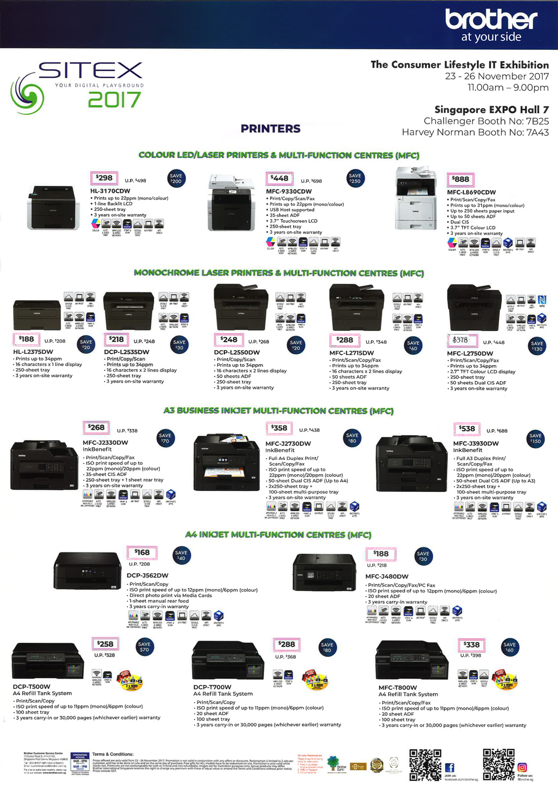 Brother - Pg 2 Brochures from SITEX 2017 Singapore on Tech Show Portal ...