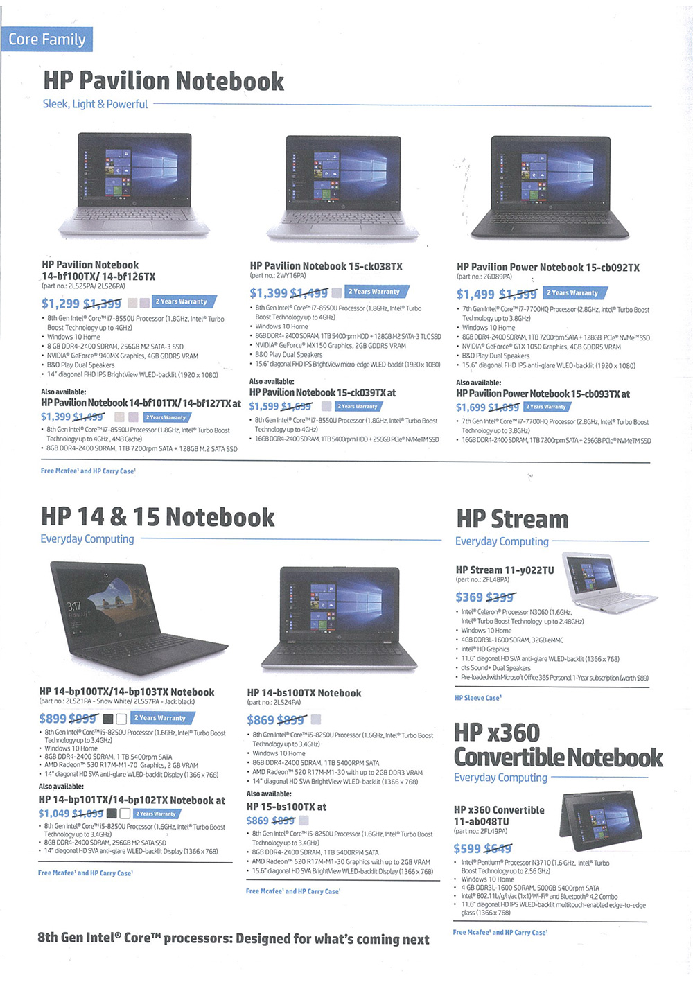 HP Notebooks & Desktops - Pg 3 Brochures from CEE 2018 on Tech Show Portal - HardwareZone.com.sg