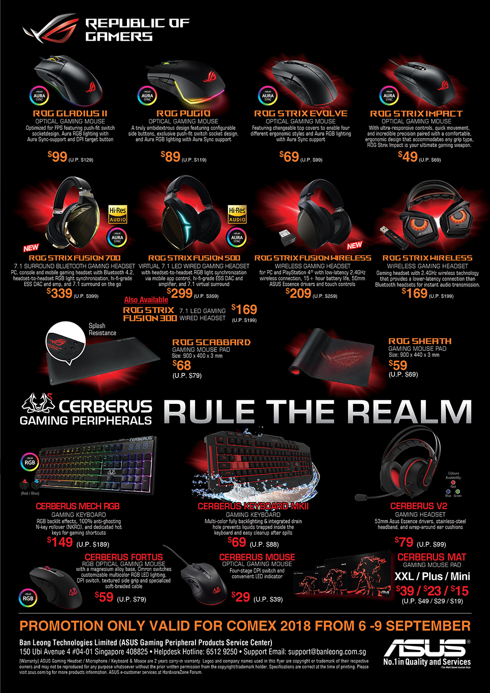 ASUS Gaming Accessories - Pg 2 Brochures from COMEX 2018 Singapore on ...