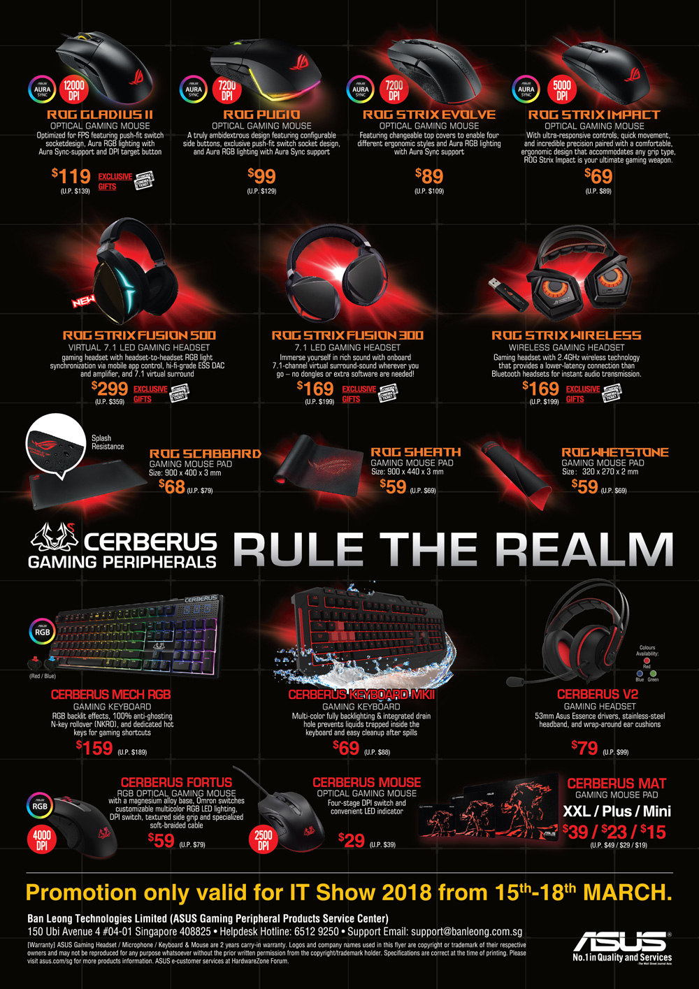 ASUS Gaming Gear - Pg 2 Brochures from IT Show 2018 Singapore on Tech ...