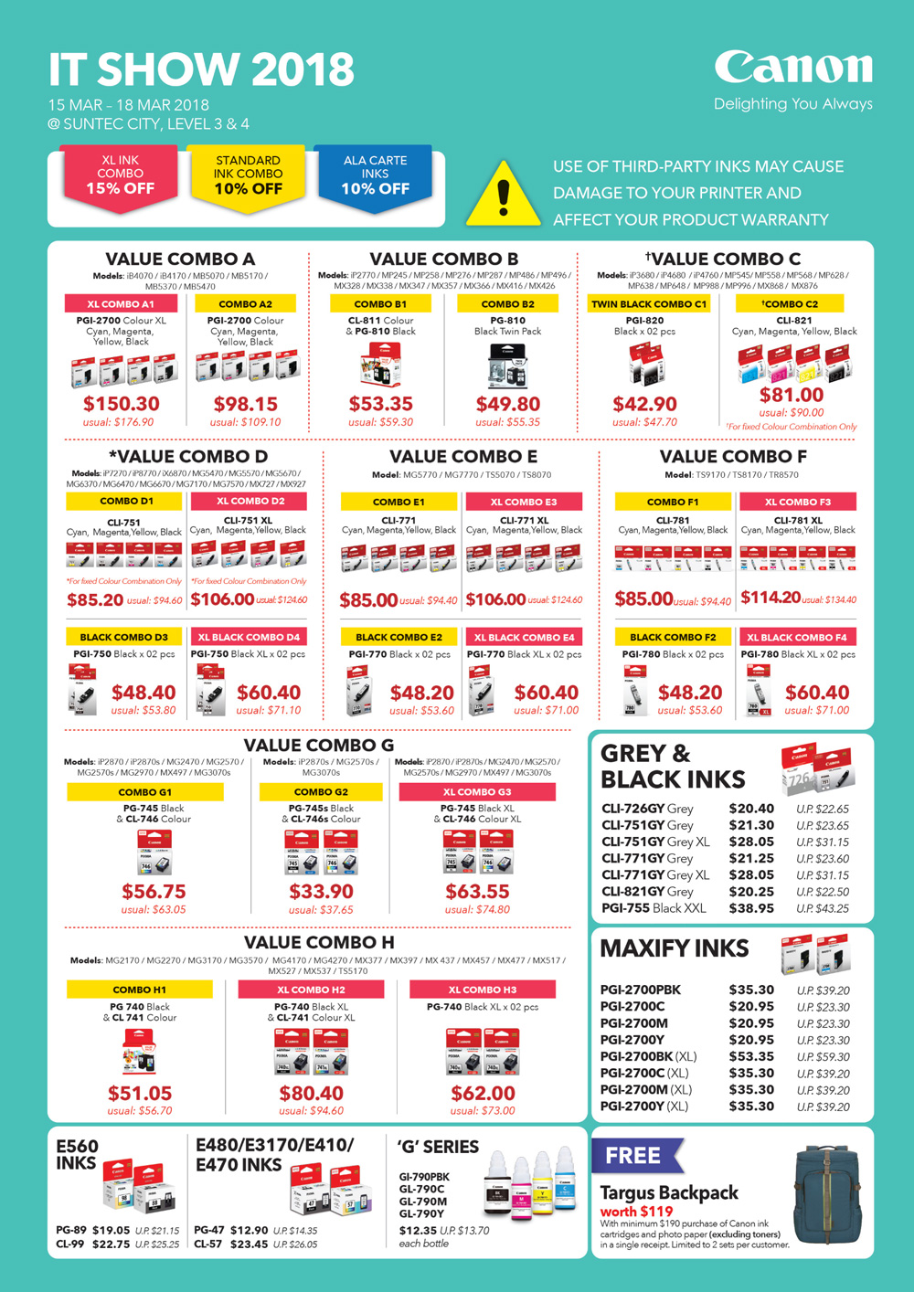 Canon Consumables - Pg 1 Brochures from IT Show 2018 Singapore on Tech ...