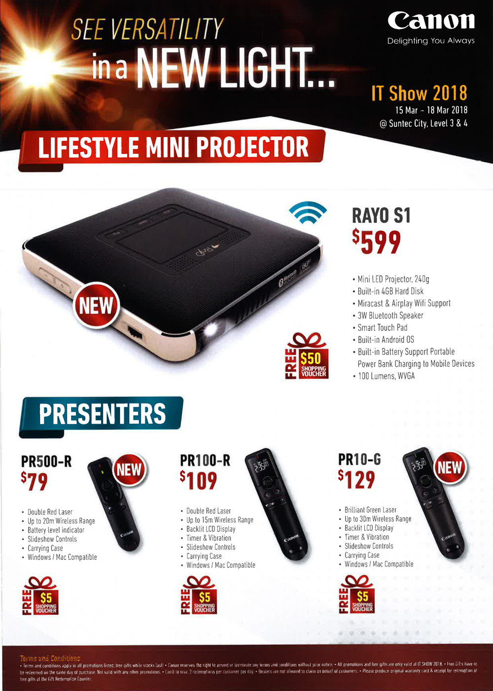 Canon Mini Projector Brochures from IT Show 2018 Singapore on Tech Show ...
