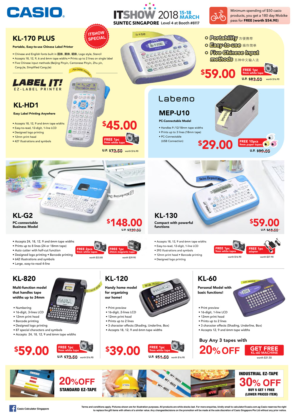 Casio Labelers Brochures from IT Show 2018 Singapore on Tech Show ...