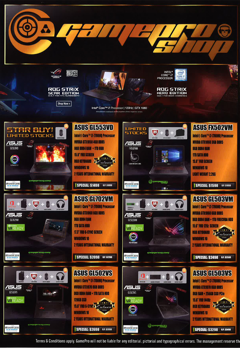 GameProSG - Pg 4 Brochures from IT Show 2018 Singapore on Tech Show Portal - HardwareZone.com.sg