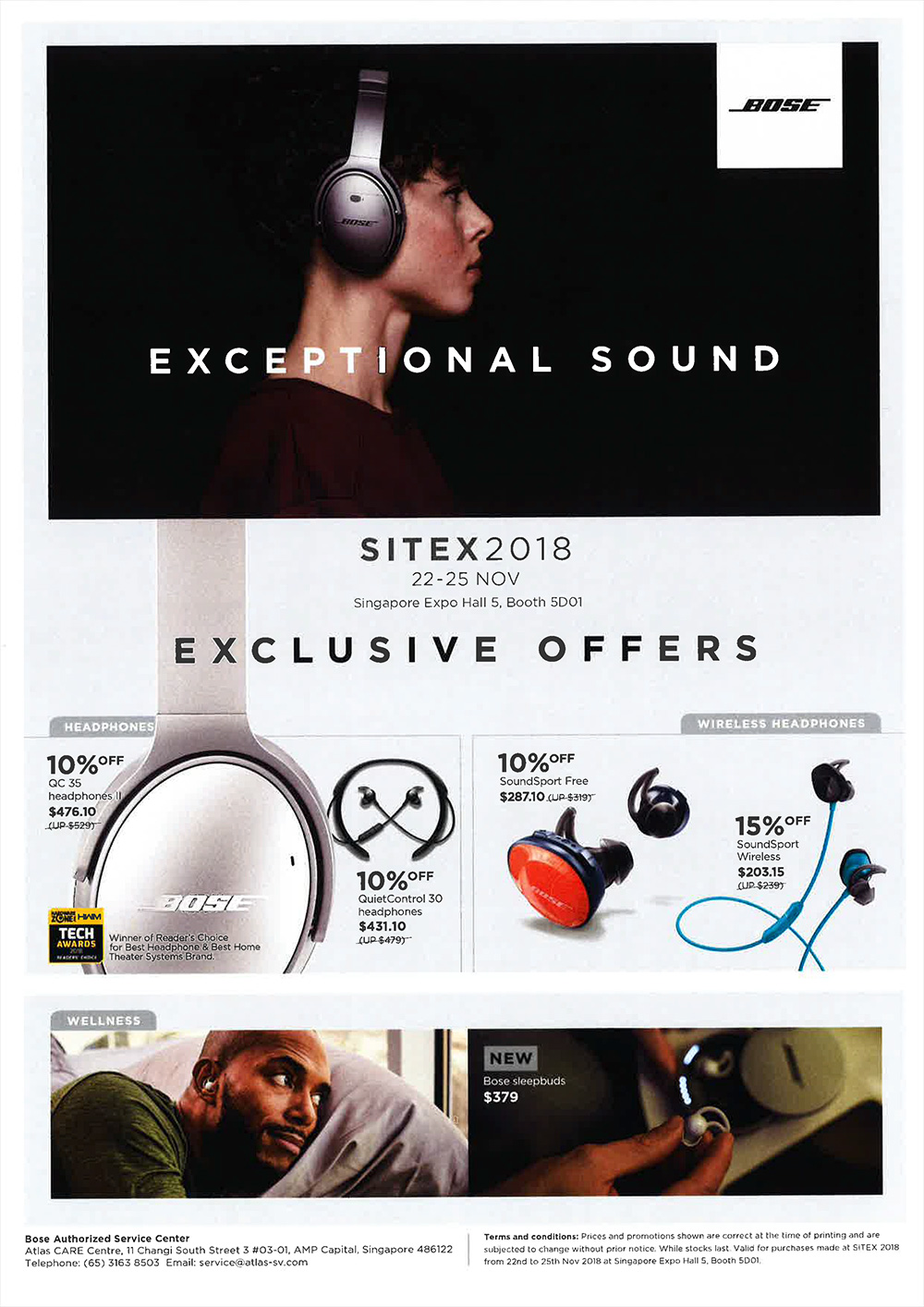 Bose headphones Brochures from SITEX 2018 Singapore on Tech Show Portal ...