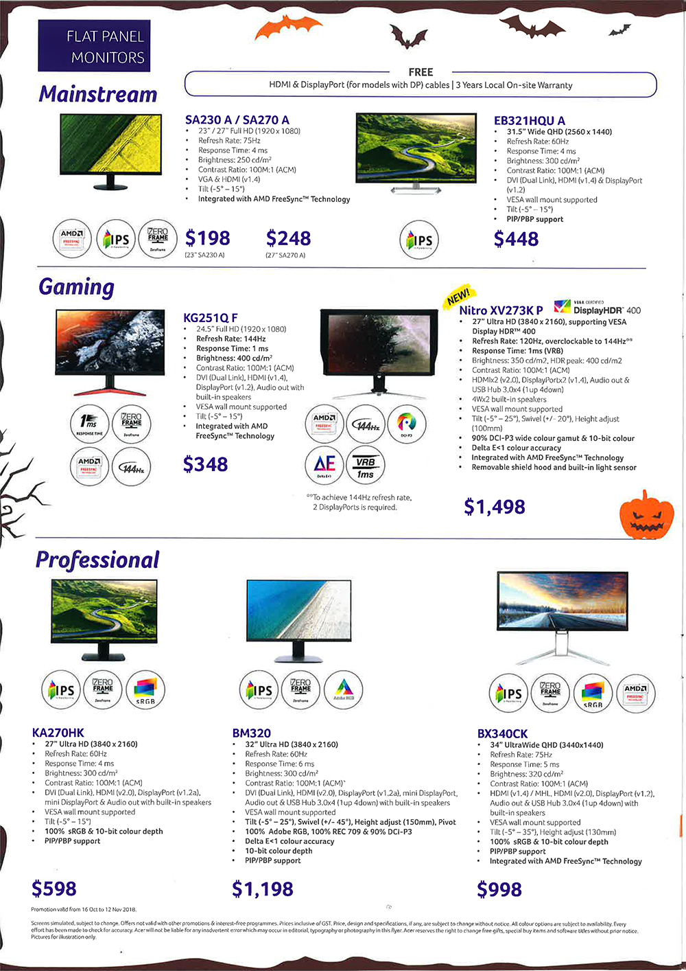 Acer monitors - page 1 Brochures from The Tech Show 2018 Singapore on ...