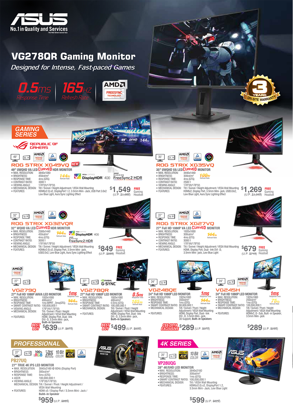 ASUS Monitors - Pg 02 Brochures from CEE 2019 on Tech Show Portal ...