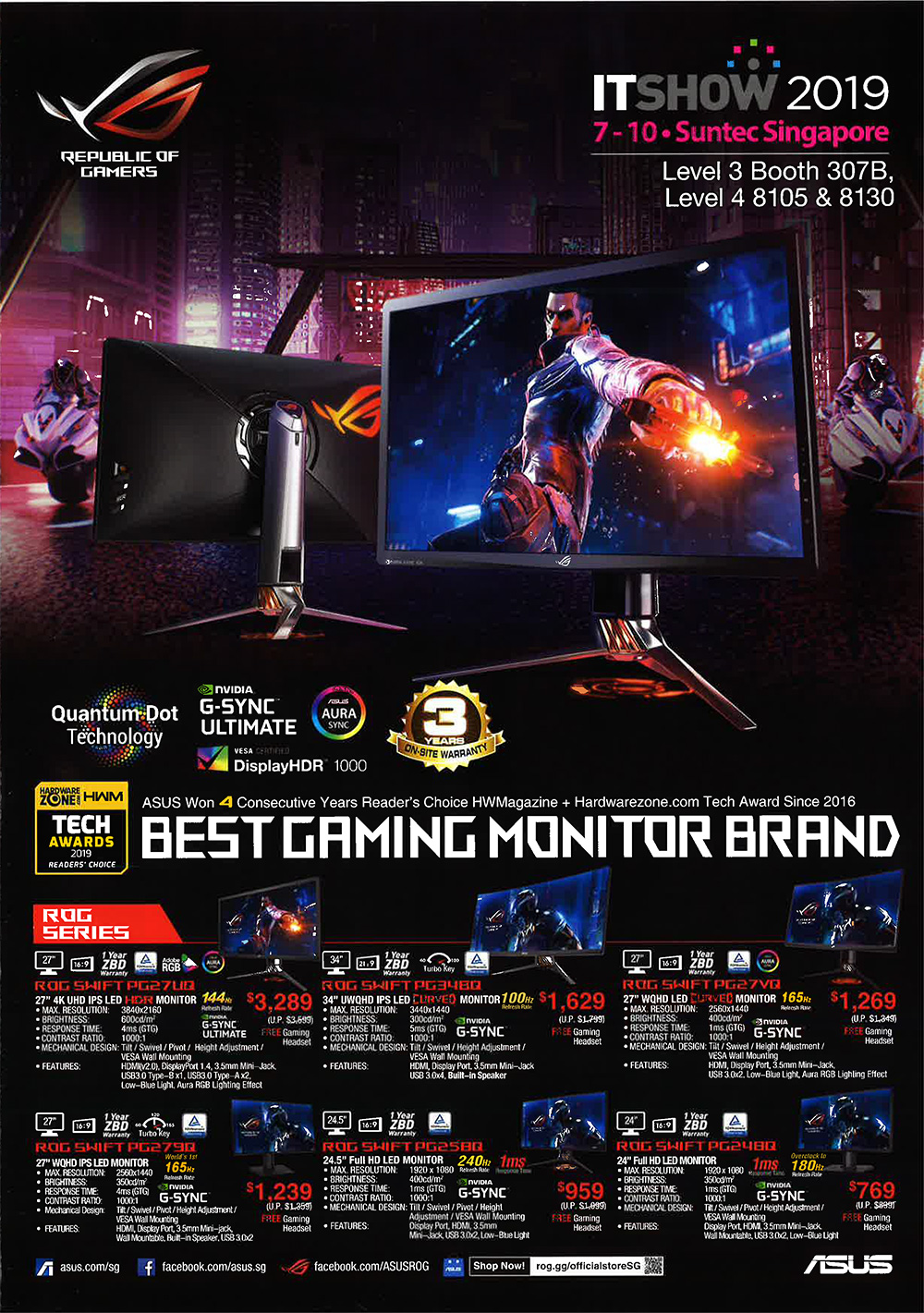 ASUS monitors - page 1 Brochures from IT Show 2019 Singapore on Tech ...
