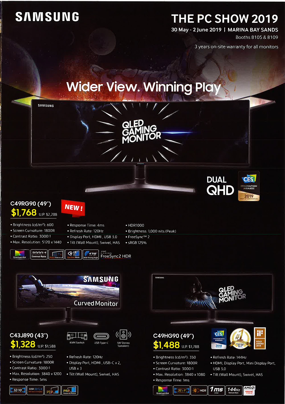 Samsung monitors - page 1 Brochures from PC Show 2019 on Tech Show ...